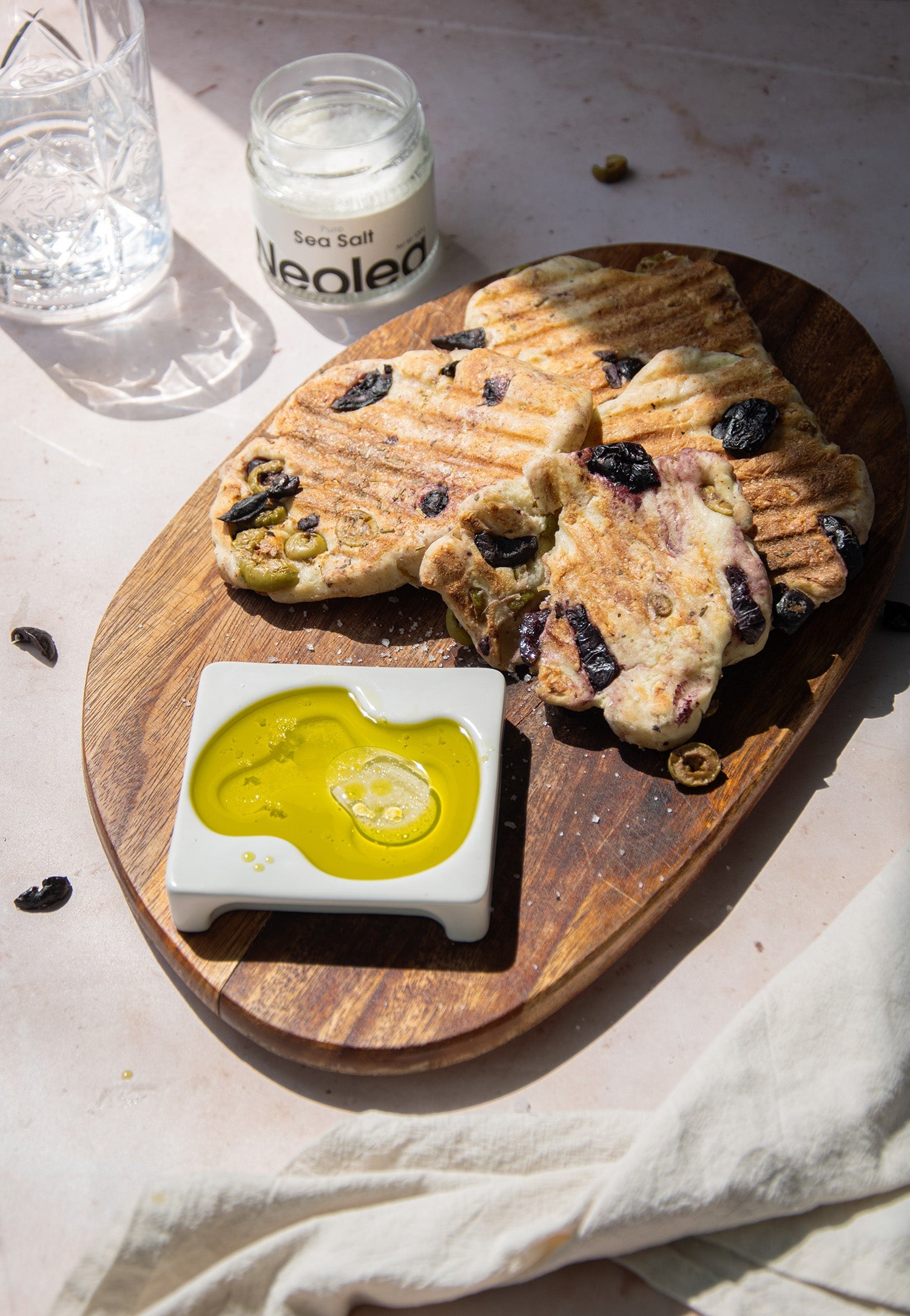 Mediterranean Olive Flatbreads | Neolea Mediterranean Recipe